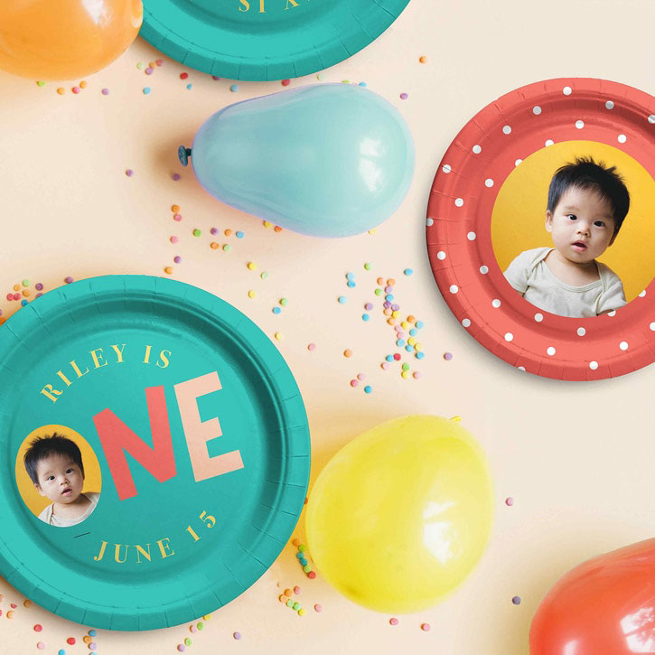 Full Color 7" White Paper Plate
