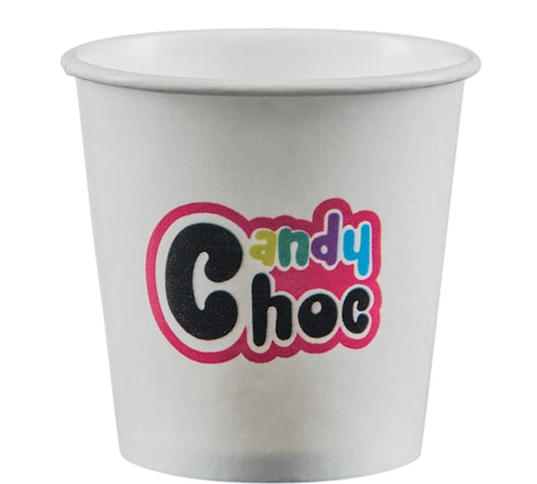 4 oz. Custom White Paper Cups, Full-Color Imprint